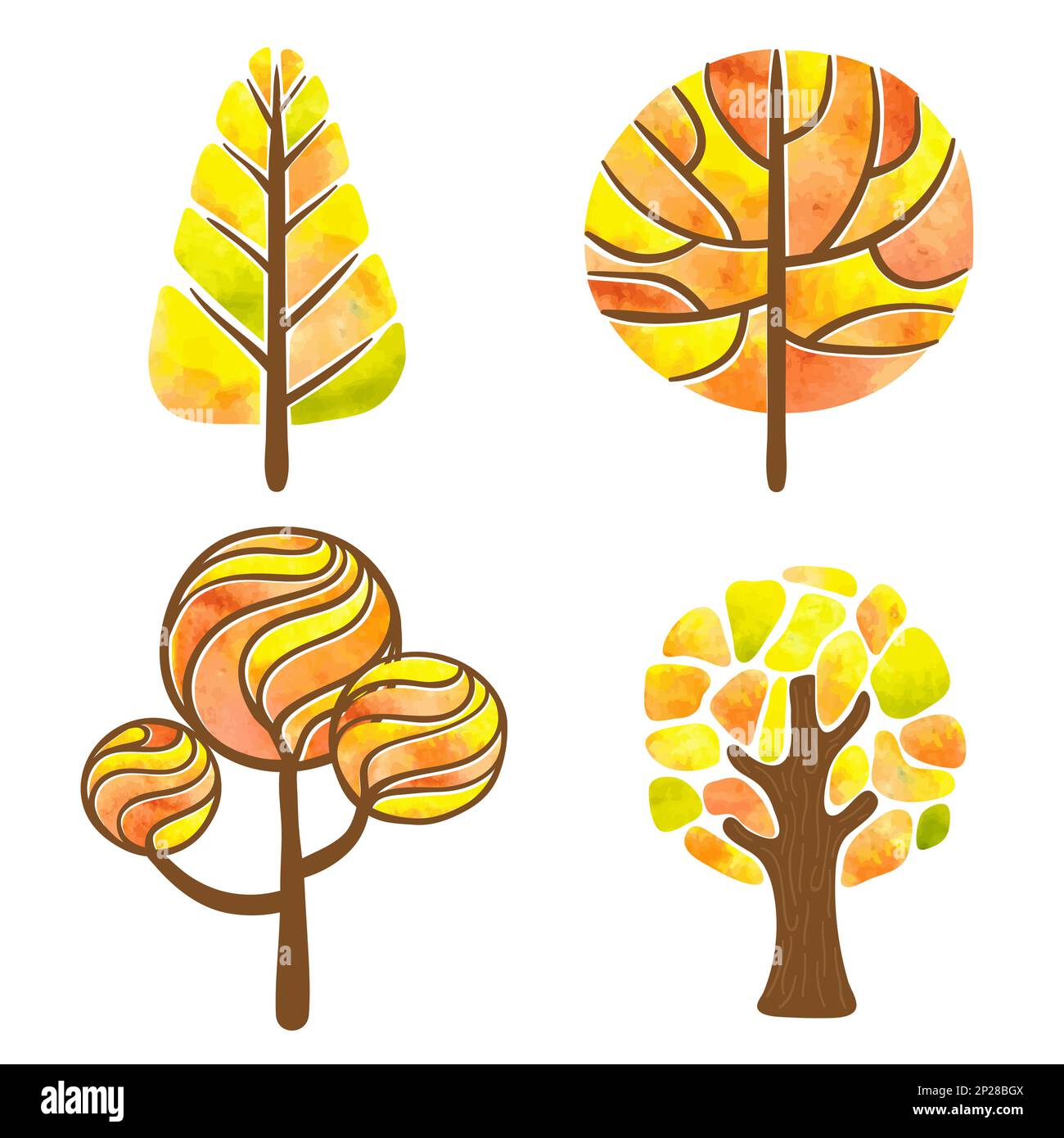 Symbols on trees Cut Out Stock Images & Pictures - Alamy