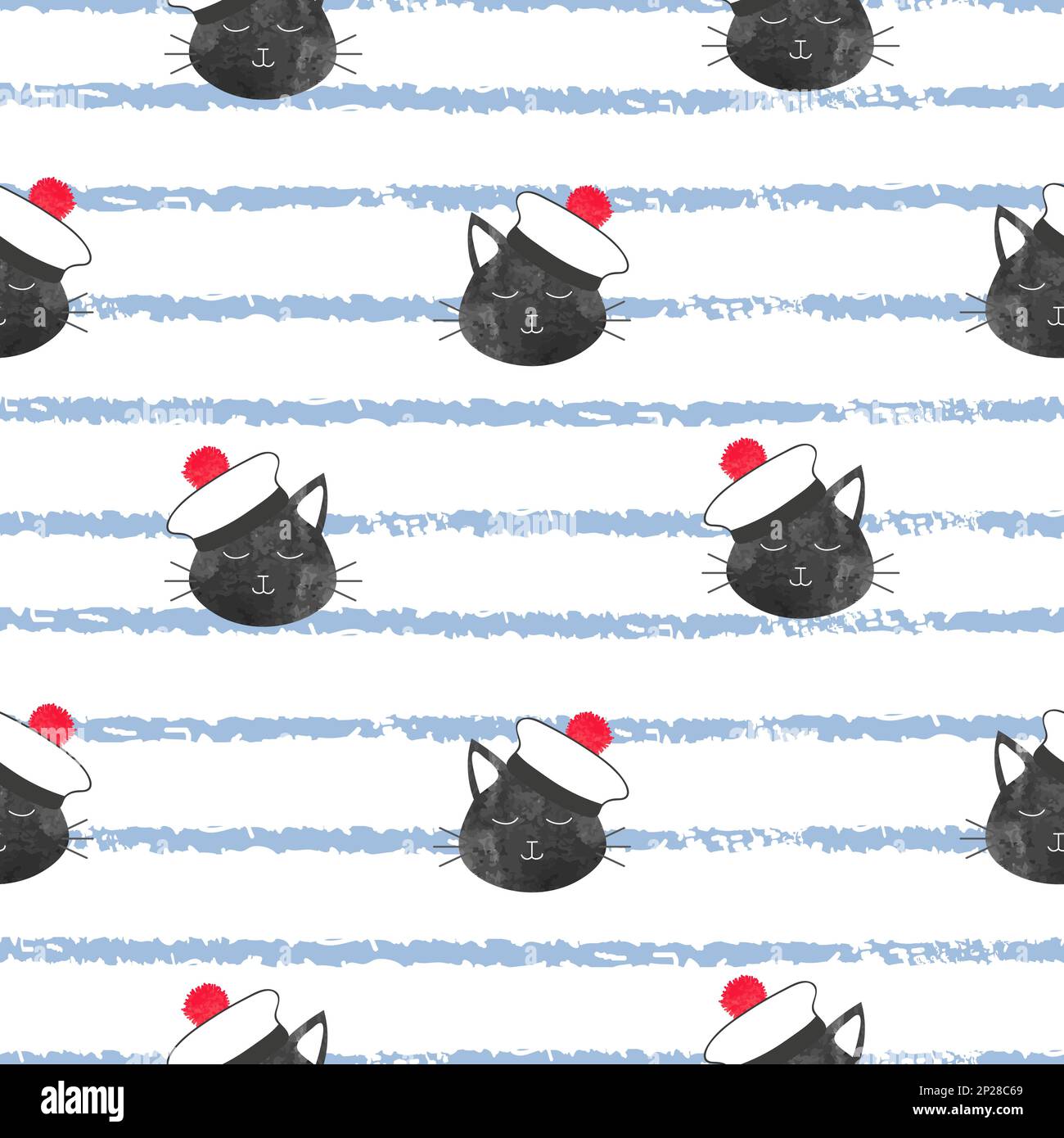 Striped fabric striped cat Stock Vector Images - Alamy