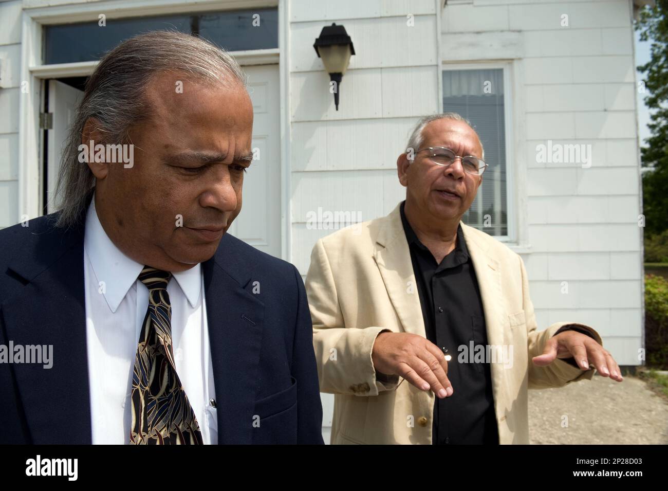 Chief Stephen R. Adkins of the Chickahominy tribe and Chief Ken Adams ...