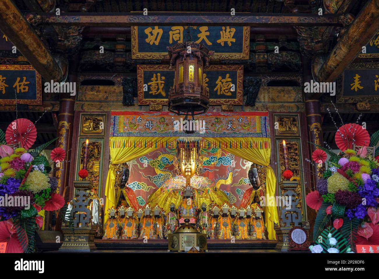 Tainan, Taiwan - February 4, 2023: Statue of the Chinese Goddess Mazu ...