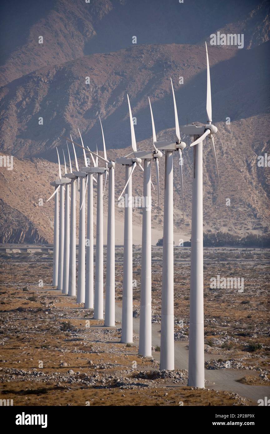 The San Gorgonio Pass Wind Farm consists of over 3000 wind turbines ...