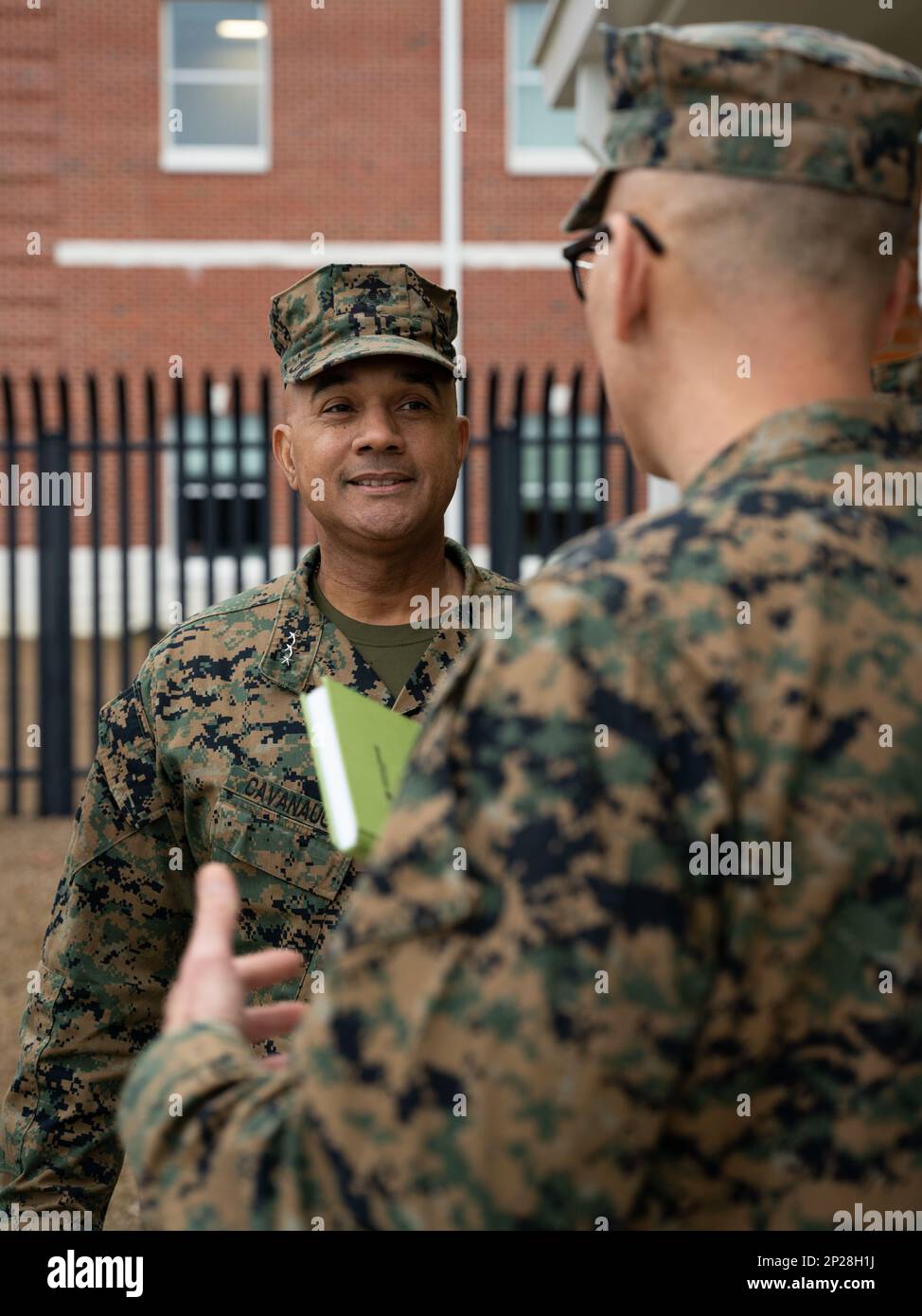 U.S. Marine Corps Lt. Gen. Brian W. Cavanaugh, left, the commanding ...