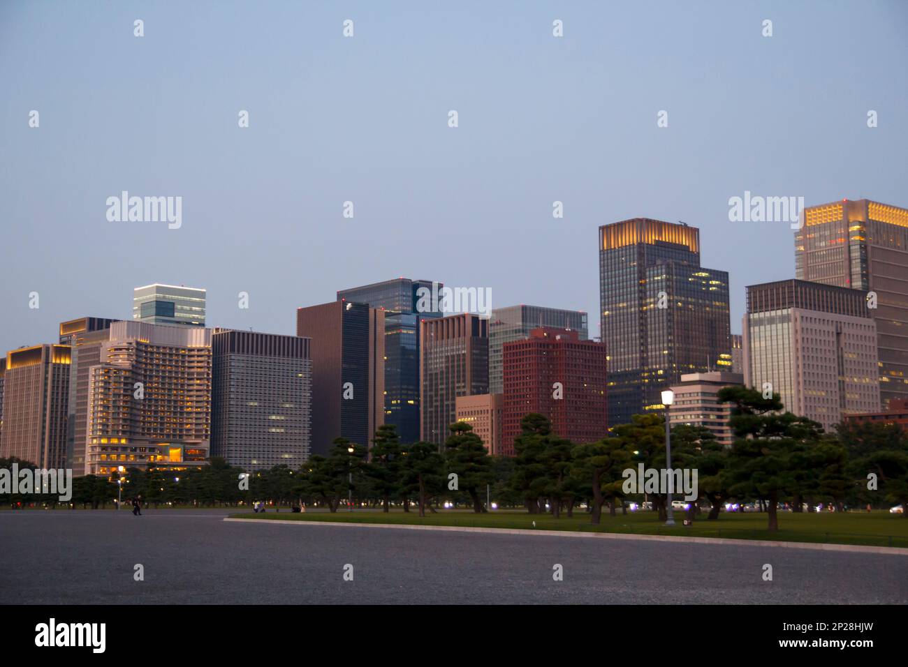 Modern high buildings in Ginza district skyline, Tokyo Stock Photo - Alamy