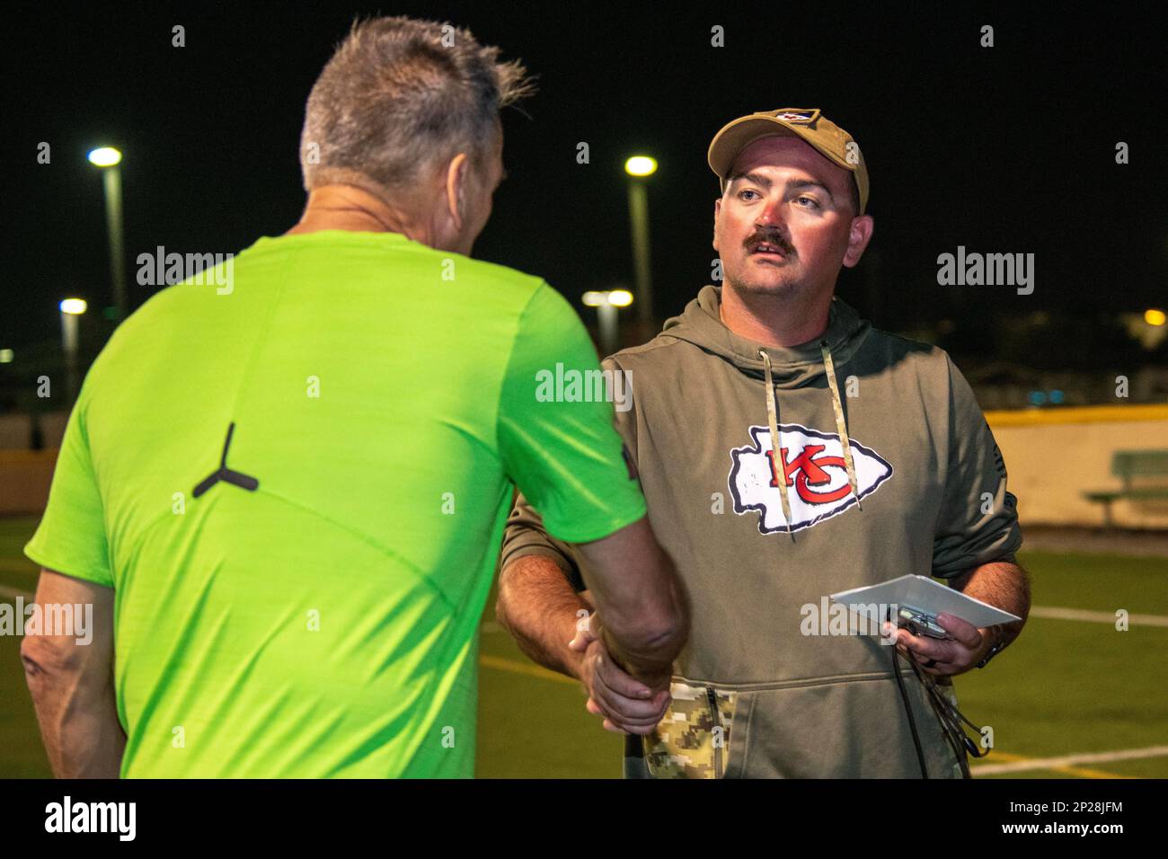 CAMP LEMONNIER, Djibouti (Feb. 12, 2023)- Former NFL all-stars Jim Zorn ...