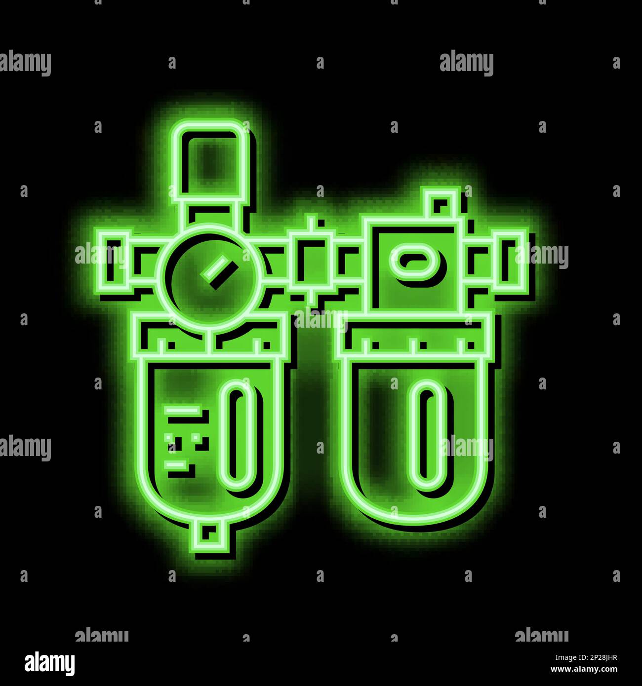 filter of air compressor neon glow icon illustration Stock Vector Image ...