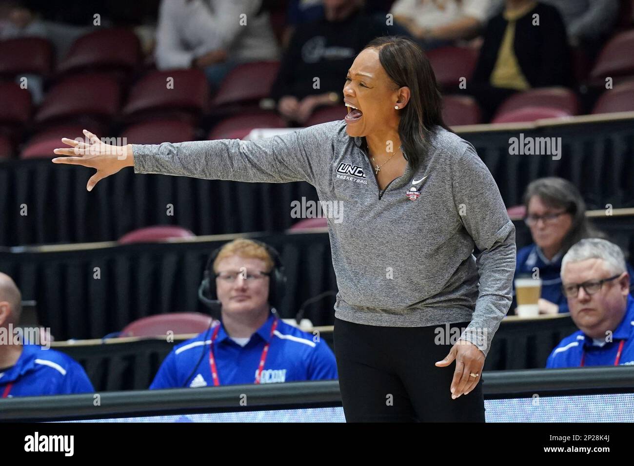 UNC Greensboro head coach Trina Patterson directs her team against ...