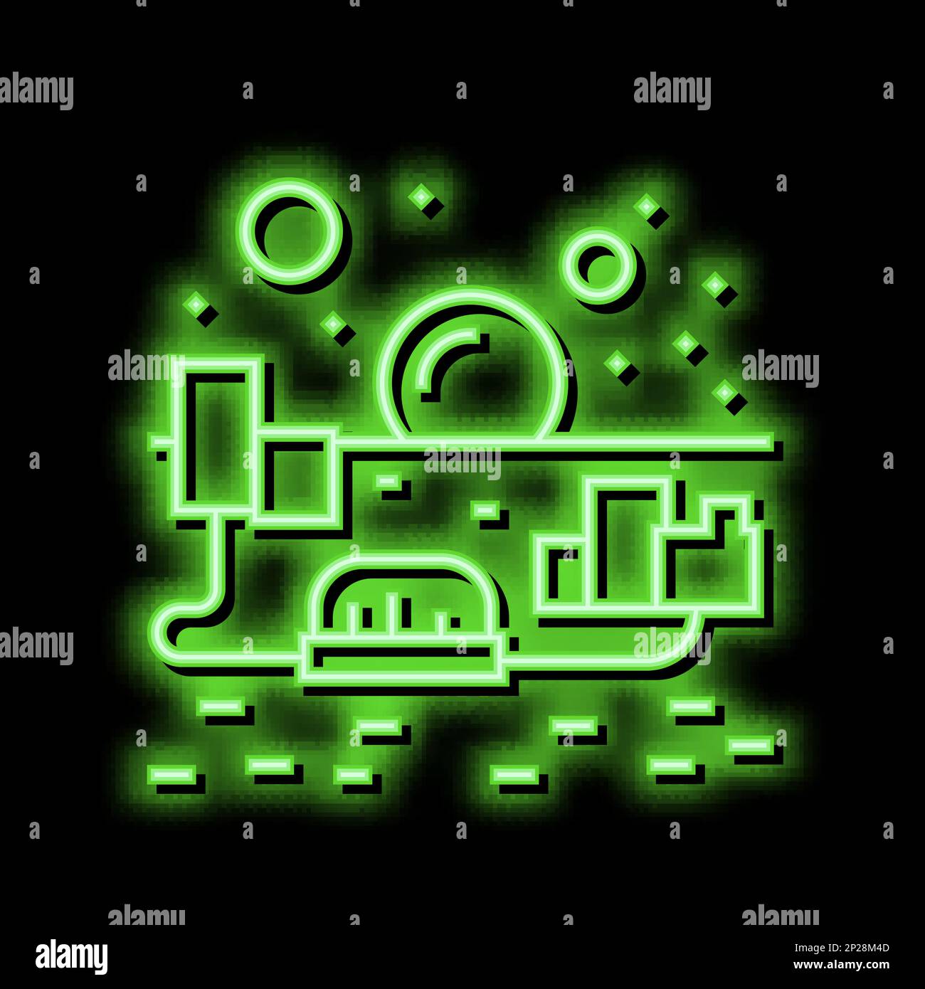 city on mars neon glow icon illustration Stock Vector Image & Art - Alamy