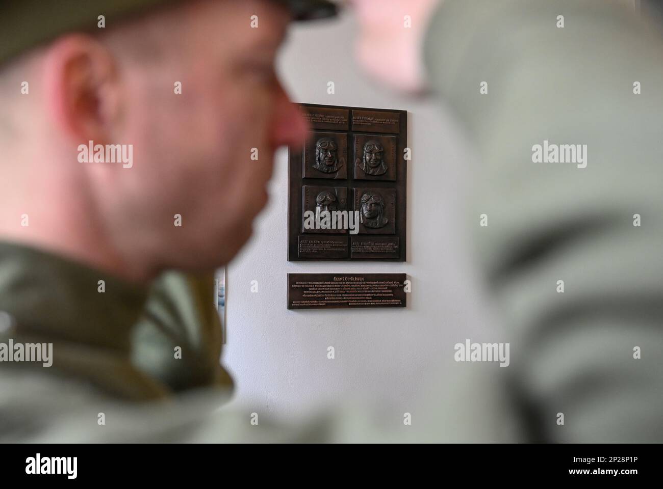 Valasske Klobouky, Czech Republic. 04th Mar, 2023. Unveiling of plaque ...