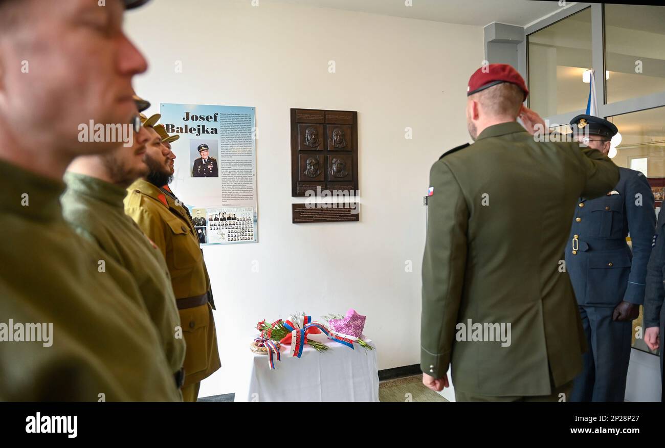 Valasske Klobouky, Czech Republic. 04th Mar, 2023. Unveiling of plaque ...