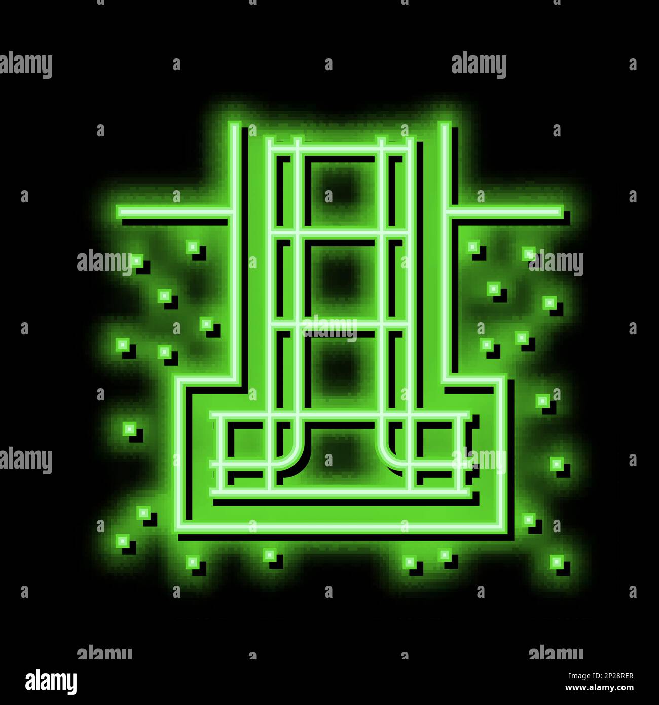 reinforcement in foundation neon glow icon illustration Stock Vector ... reinforcement in foundation neon glow icon illustration Stock Vector ...