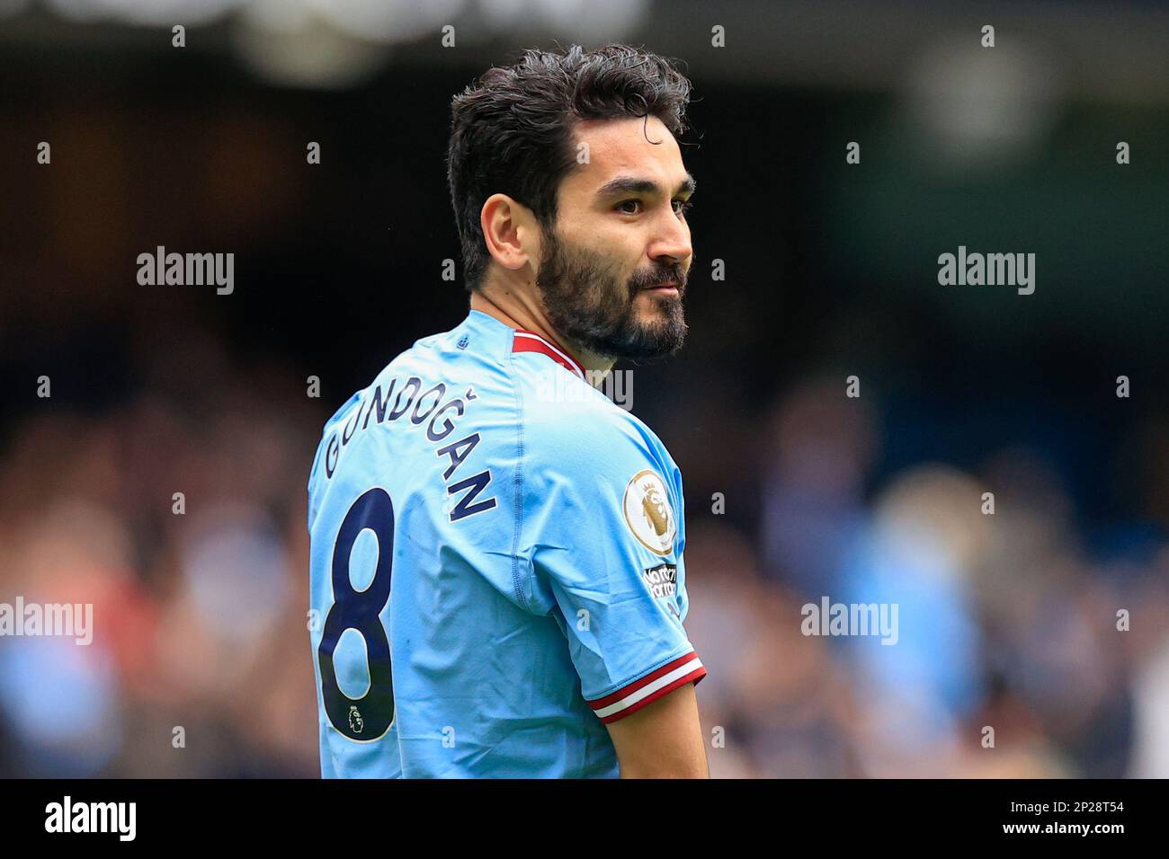 Ilkay Gundogan #8 of Manchester City during the Premier League match ...