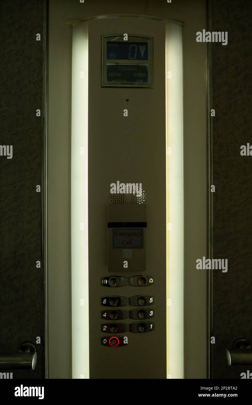 Elevator emergency button hi-res stock photography and images - Alamy