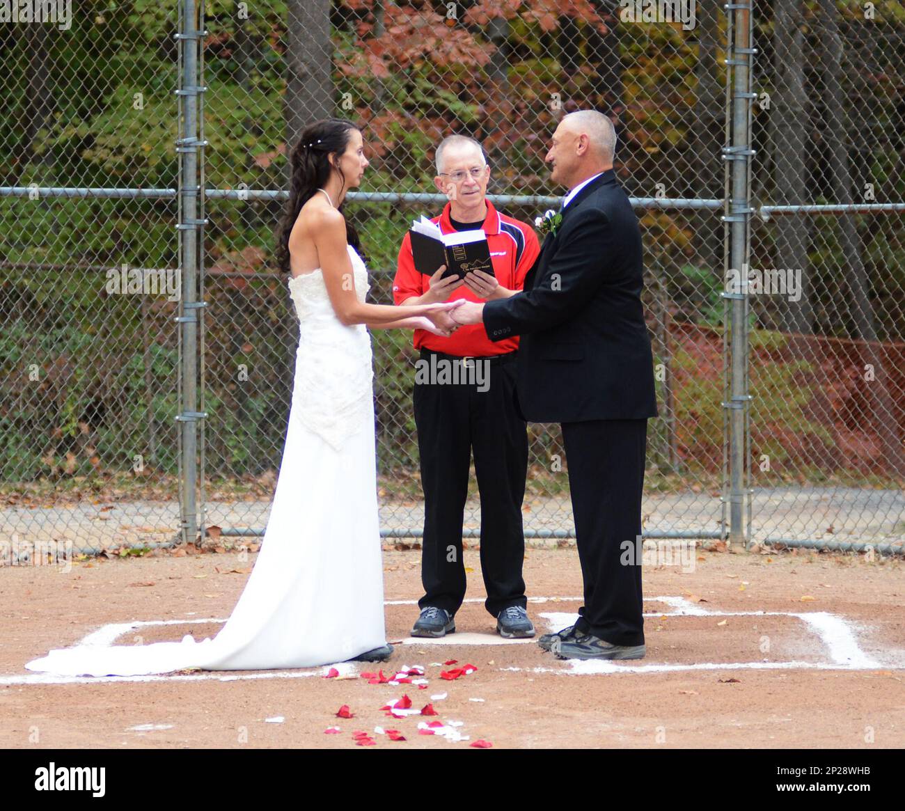 Jerry Shiflett, center, marries Debbie Gould and Larry Castee at Pam ...