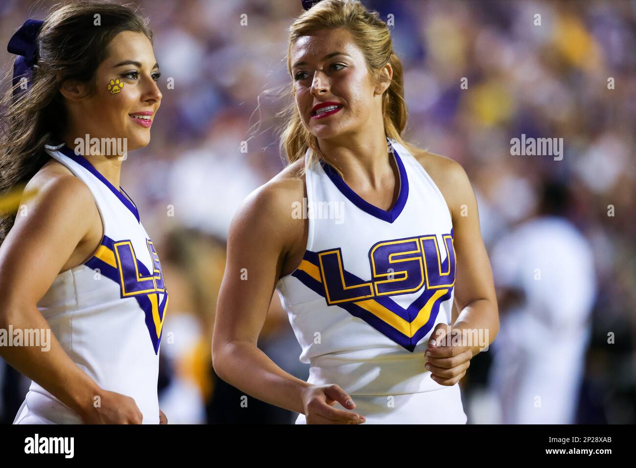 October 17, 2015: LSU Tigers cheerleaders during the game between the ...