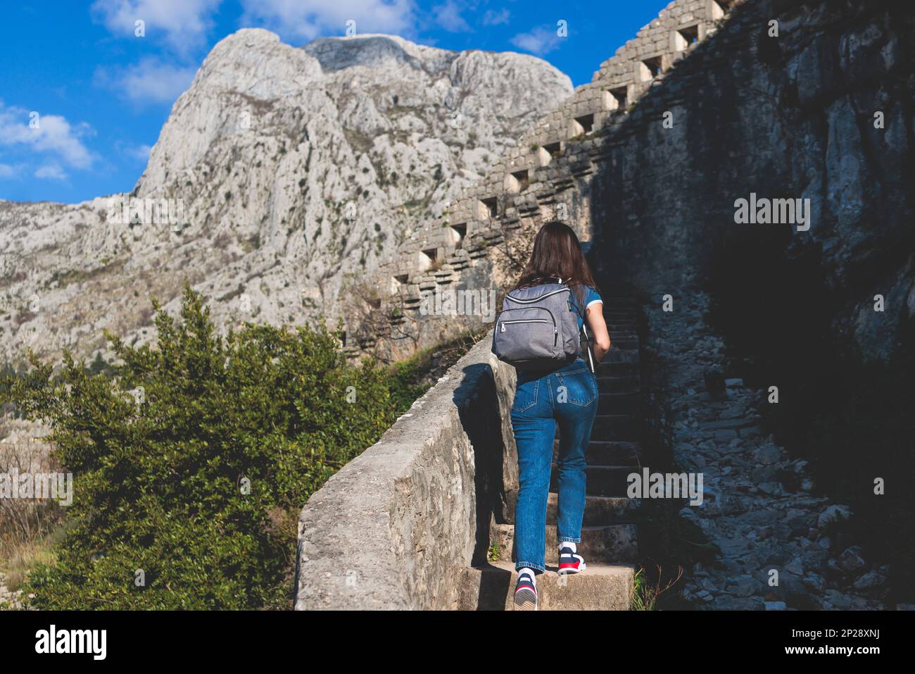 Ladder of kotor hiking hi-res stock photography and images - Alamy