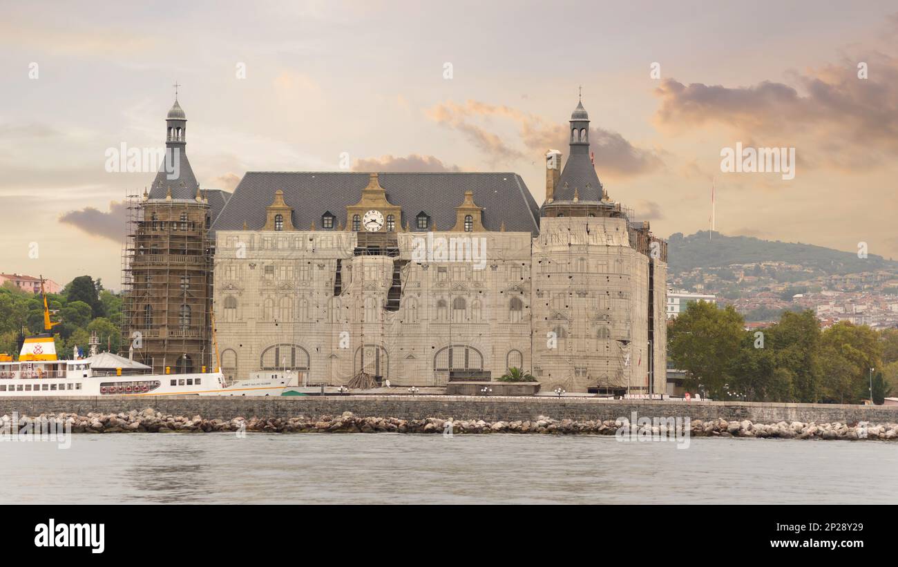 Bosphorus, Haydarpasha Railway Terminal, south of the Port of ...
