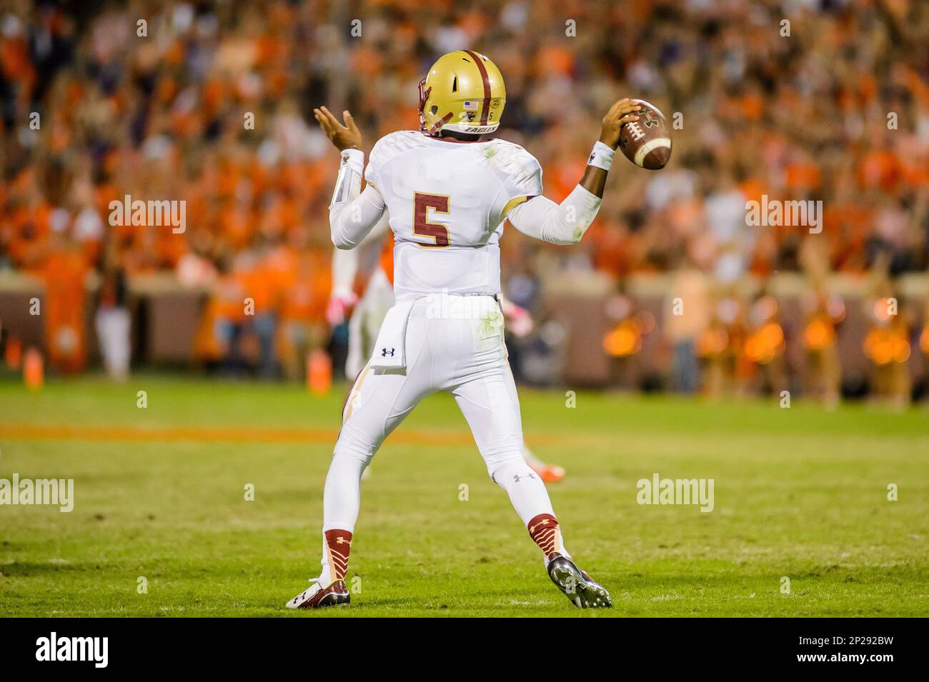 Boston College Eagles quarterback Jeff Smith (5) during the NCAA ...
