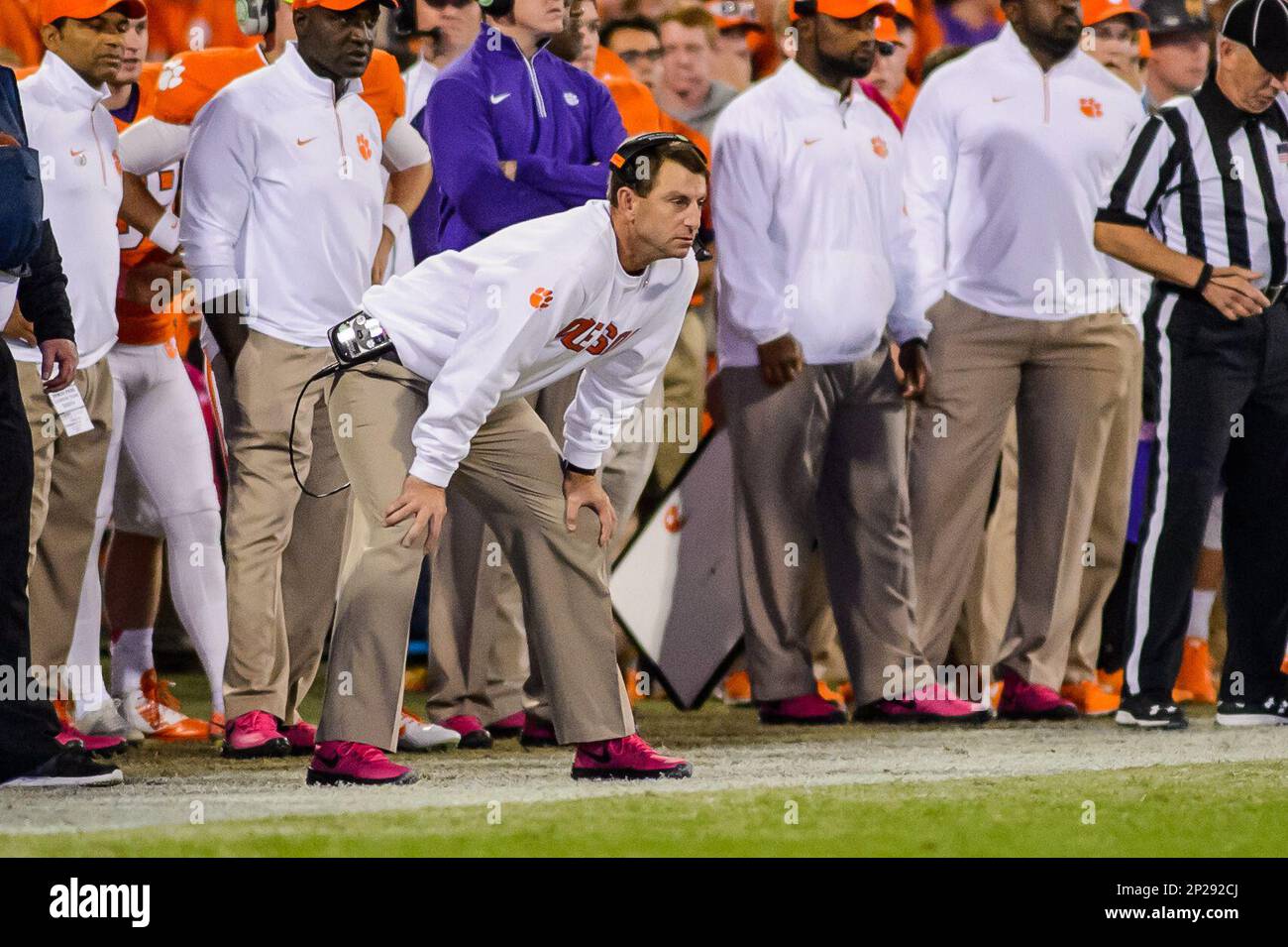 Clemson Tigers head coach Dabo Swinney during the NCAA Football game ...