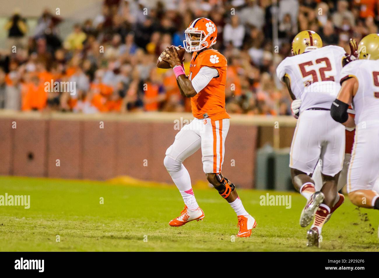 Clemson Tigers quarterback Deshaun Watson (4) during the NCAA Football ...