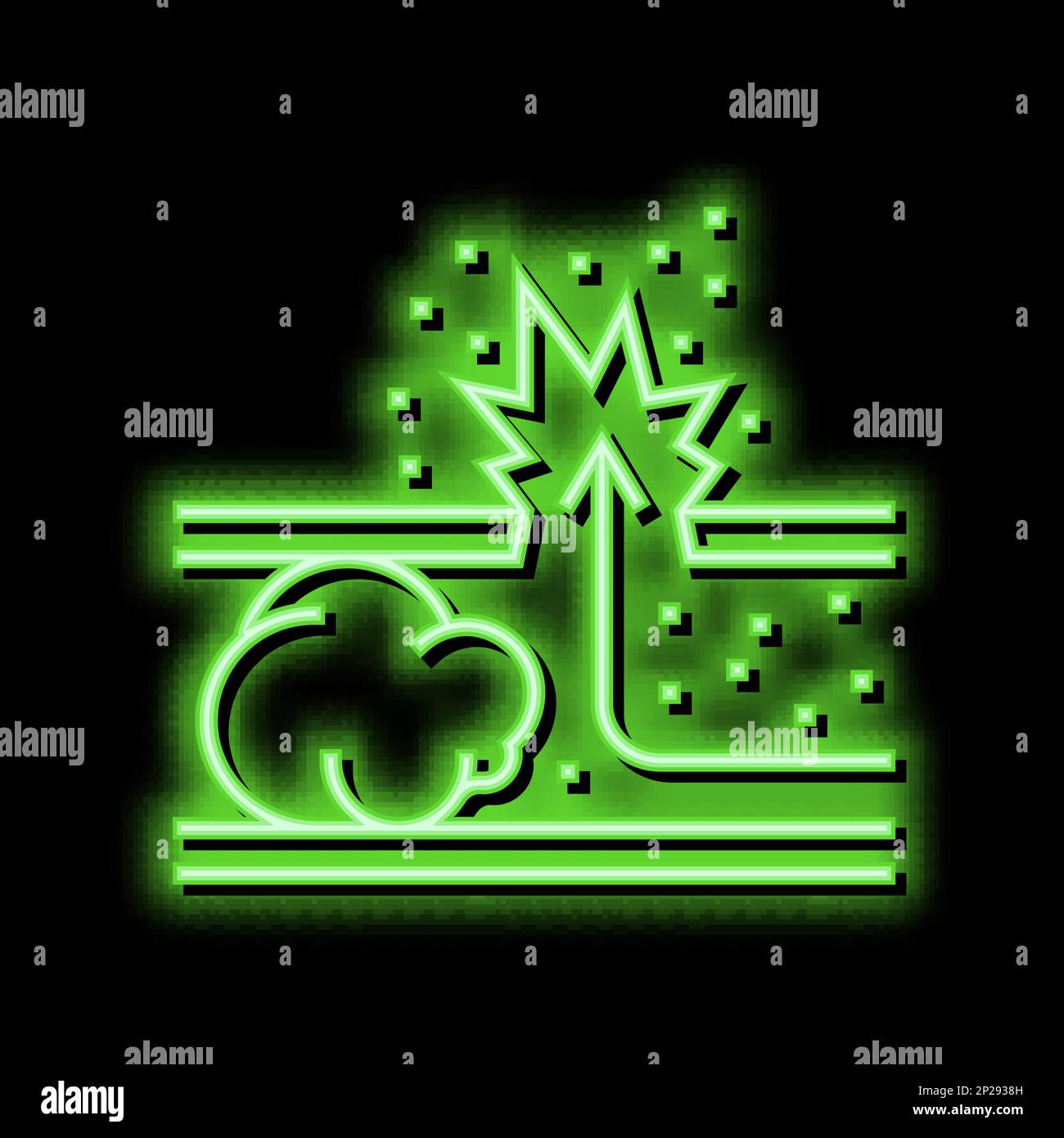 brain blood stroke neon glow icon illustration Stock Vector Image & Art ...