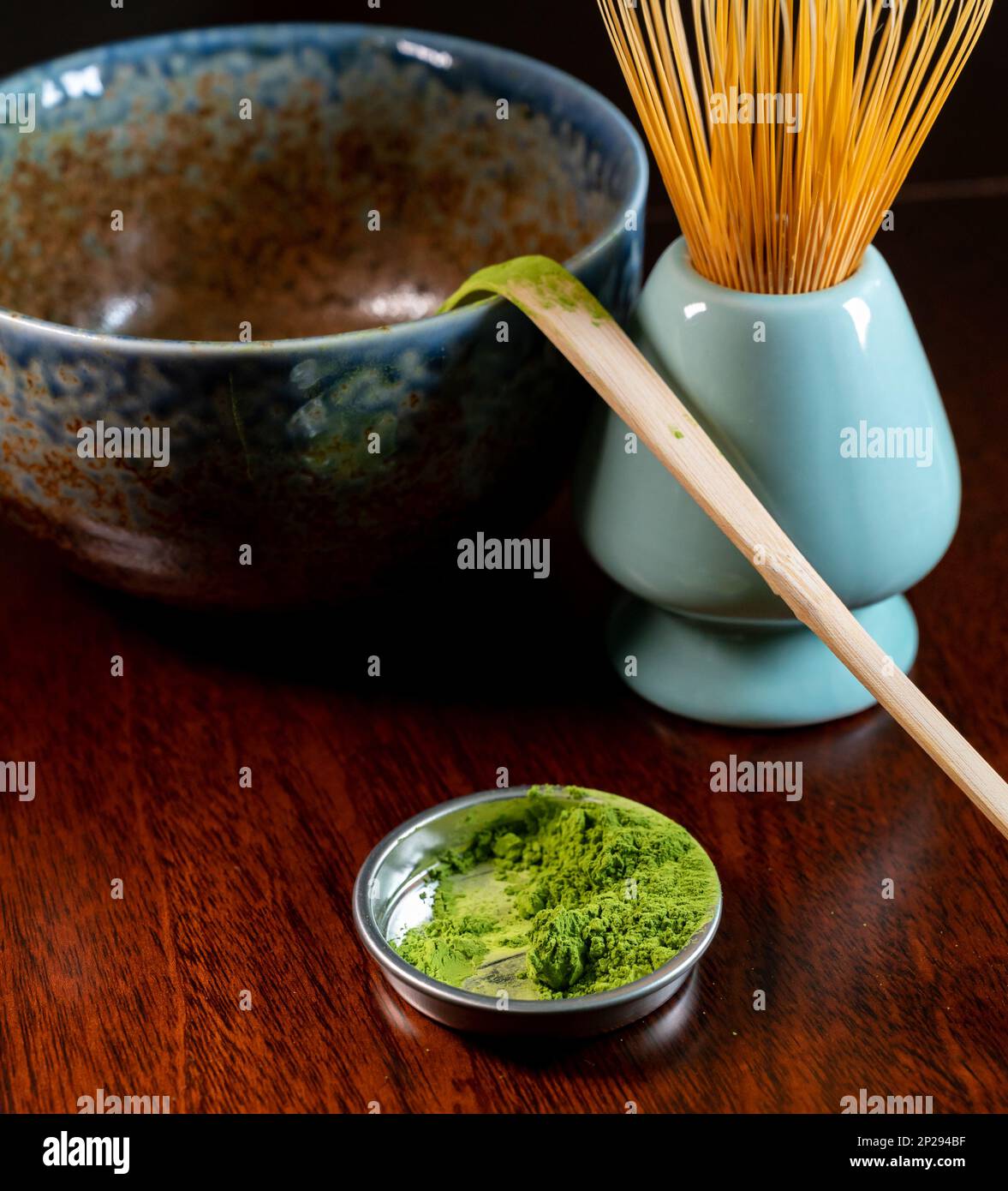 Preparation of green Matcha tea from finely ground powder of specially ...