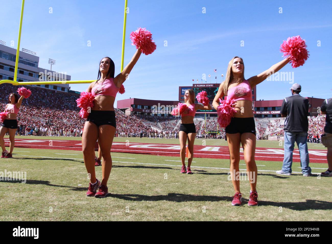 October 17, 2015: Florida State Seminoles cheer leaders performs during ...