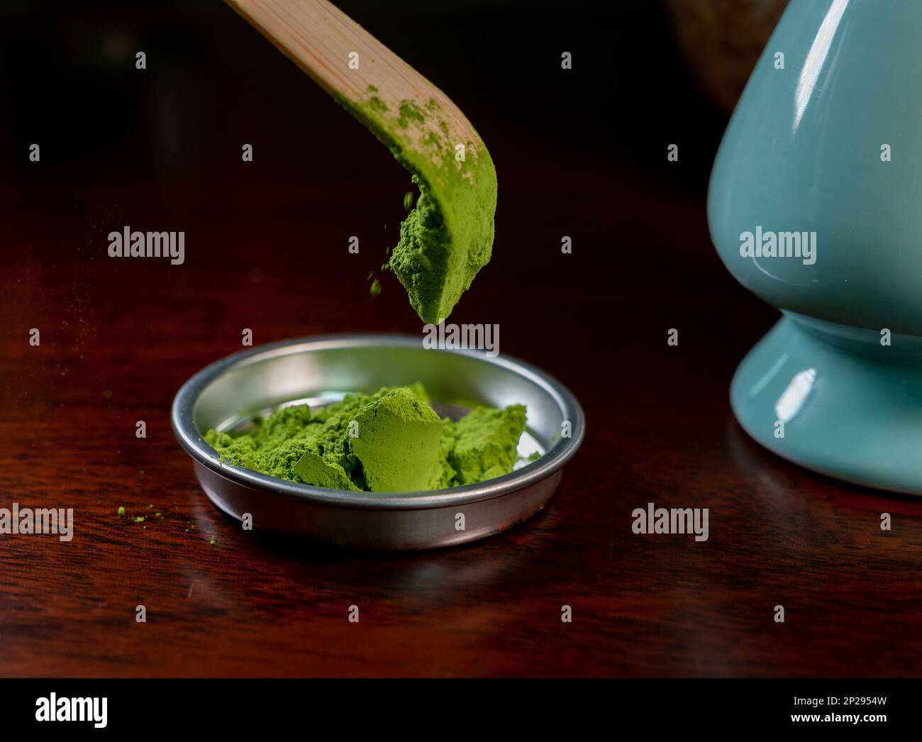 Preparation of green Matcha tea from finely ground powder of specially ...