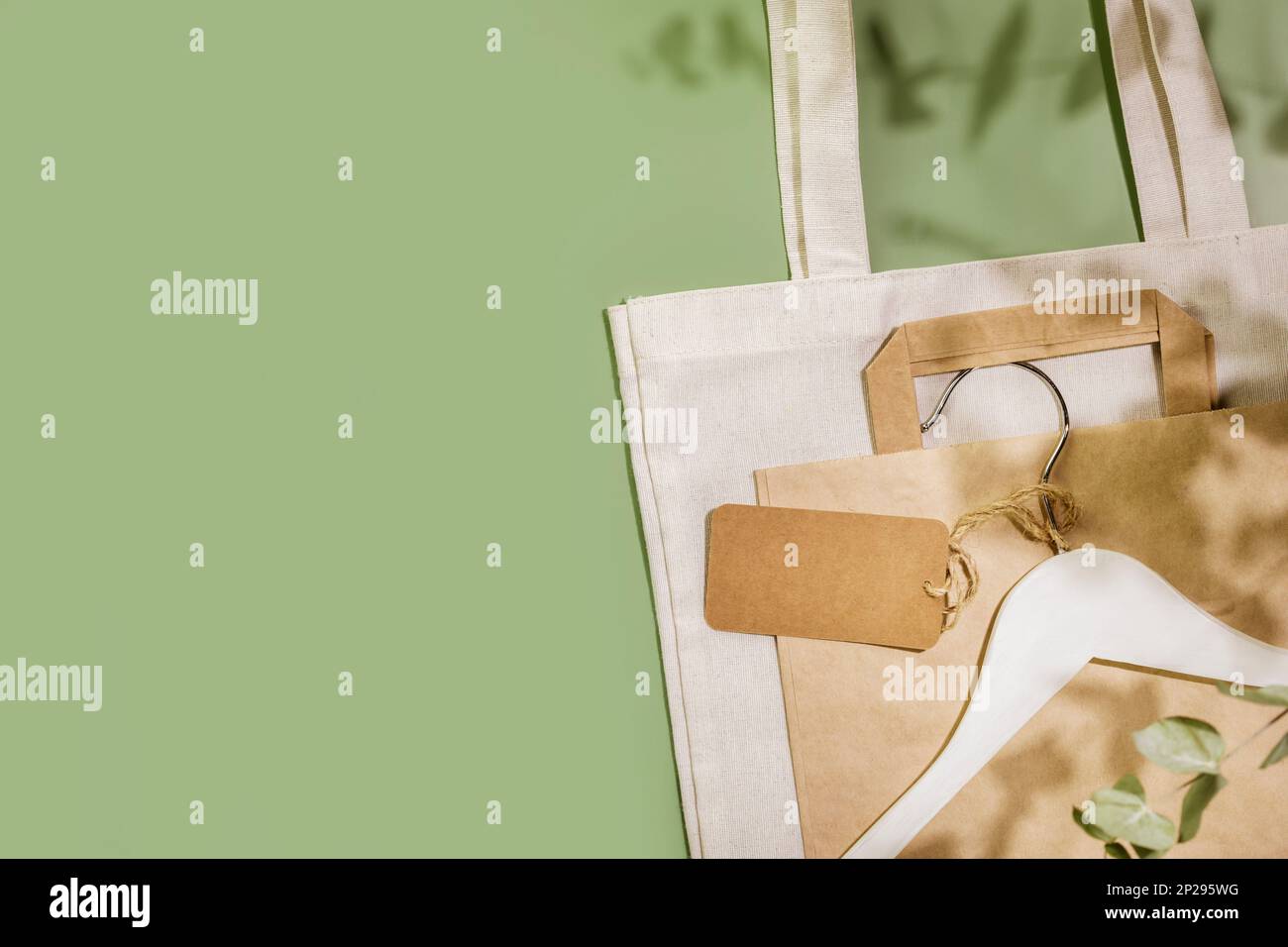 Eco friendly shopping, delivery service. Sustainable still life with ...