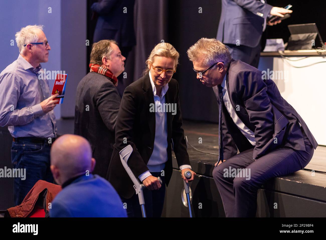 Offenburg, Germany. 04th Mar, 2023. Alice Weidel (AfD, 2nd from right ...