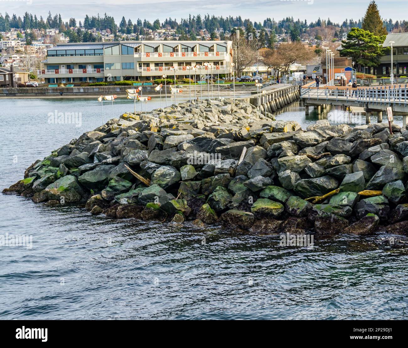 The breakwater and pier in Edmonds, Washington Stock Photo - Alamy