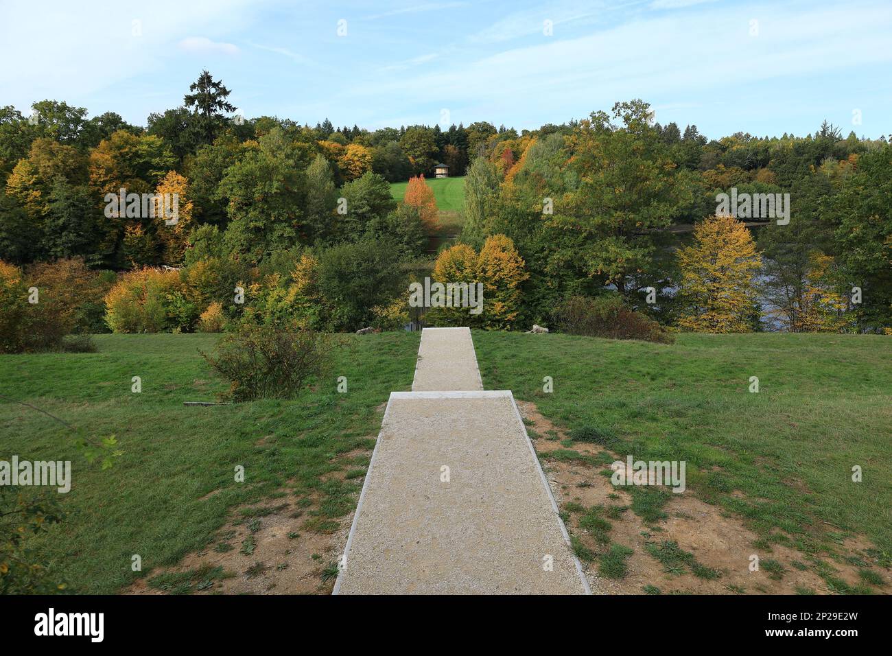Path leads away from the viewer down Stock Photo - Alamy