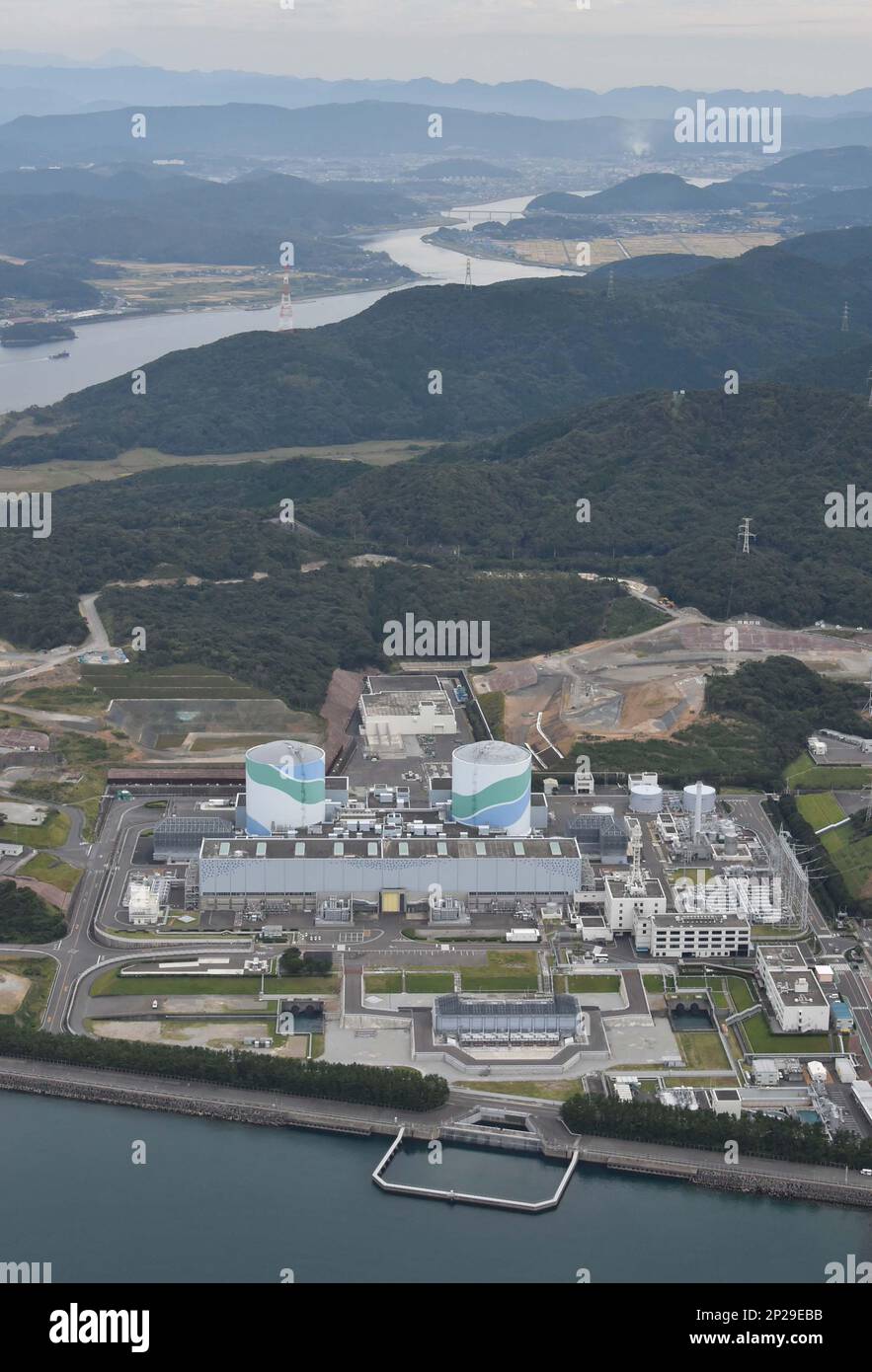 A photo shows Sendai Nuclear power plant in Satsuma Sendai, Kagoshima ...