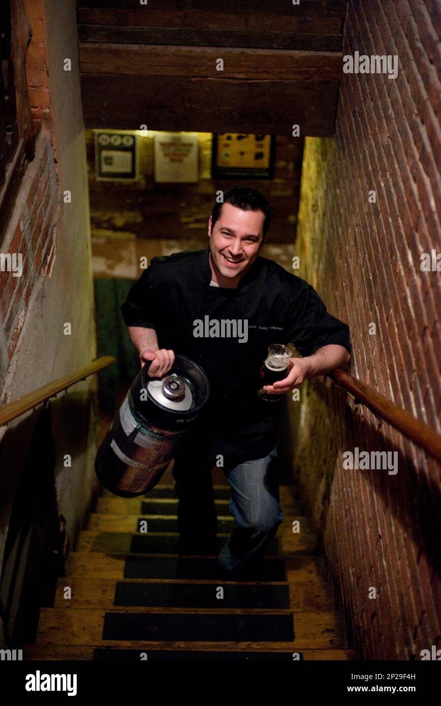 Teddy Folkman, executive chef at Granville Moore's on H St. NE, poses ...