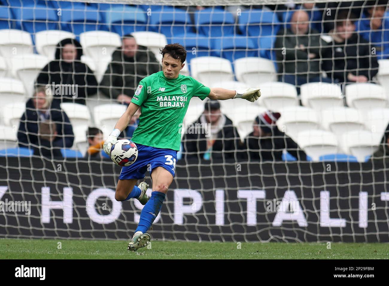Cardiff, UK. 04th Mar, 2023. Perry NG of Cardiff city in action as ...