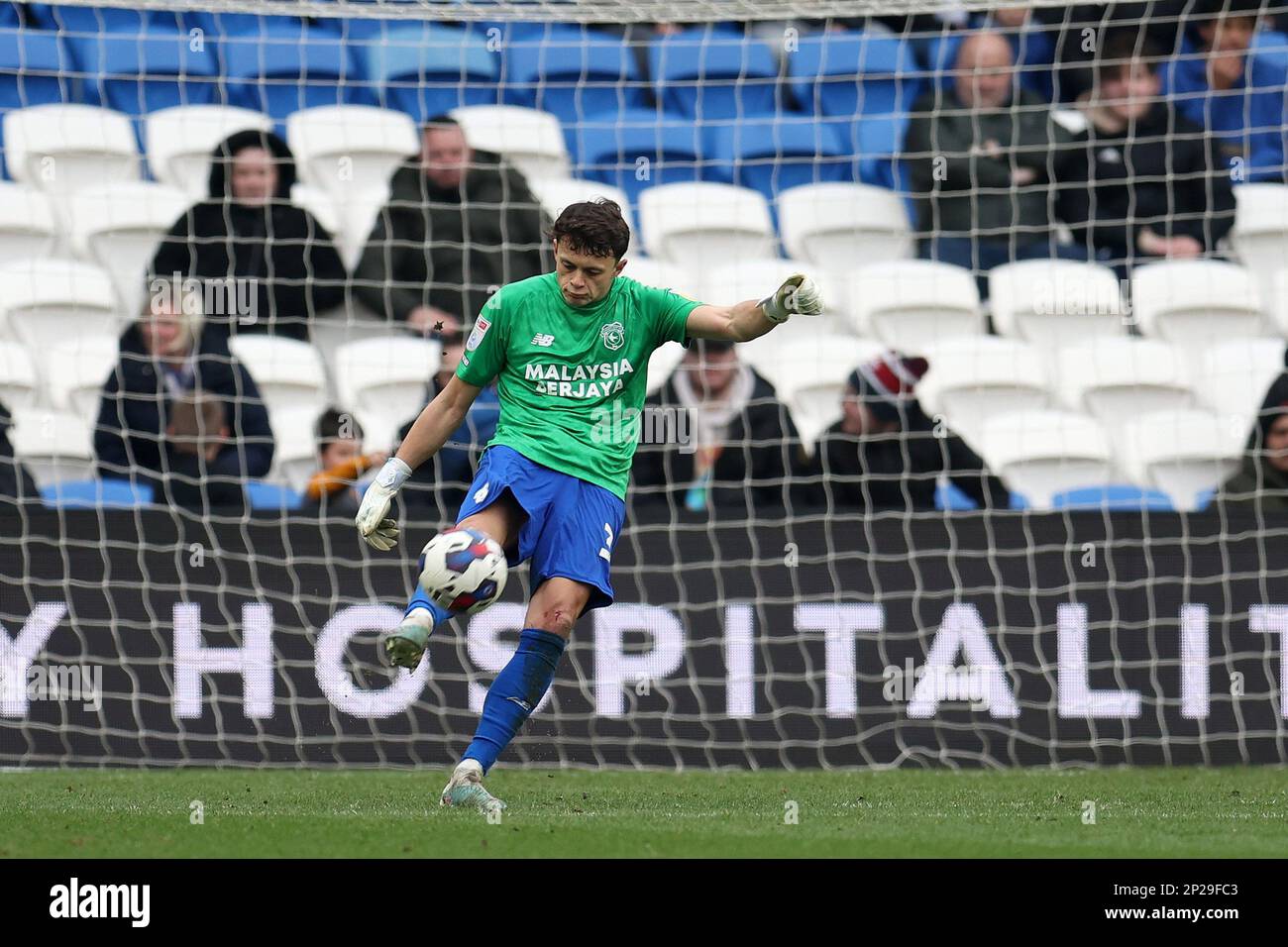 Cardiff, UK. 04th Mar, 2023. Perry NG of Cardiff city in action as ...
