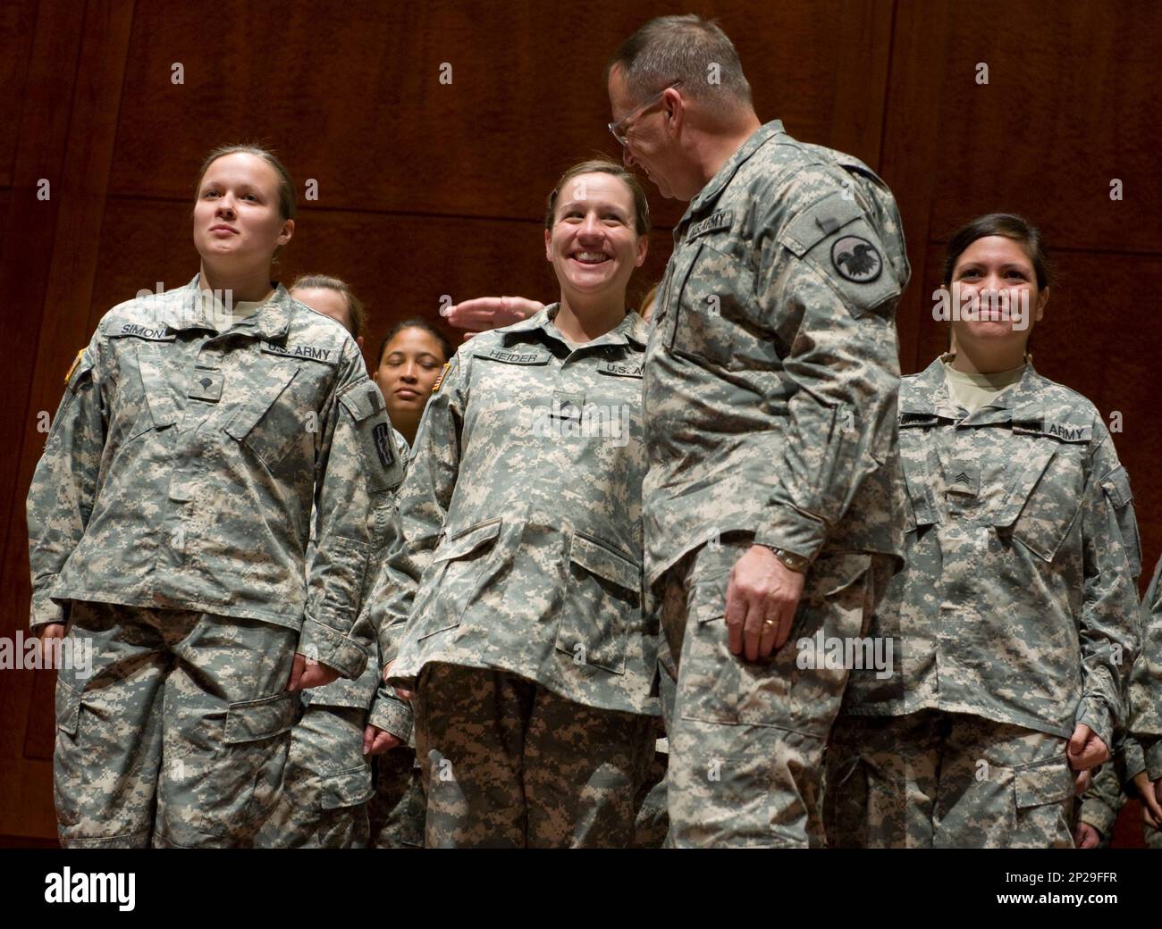 Lt. Gen. Jack Stultz recognizes Sgt. Amy Heider of Anderson, S.C ...