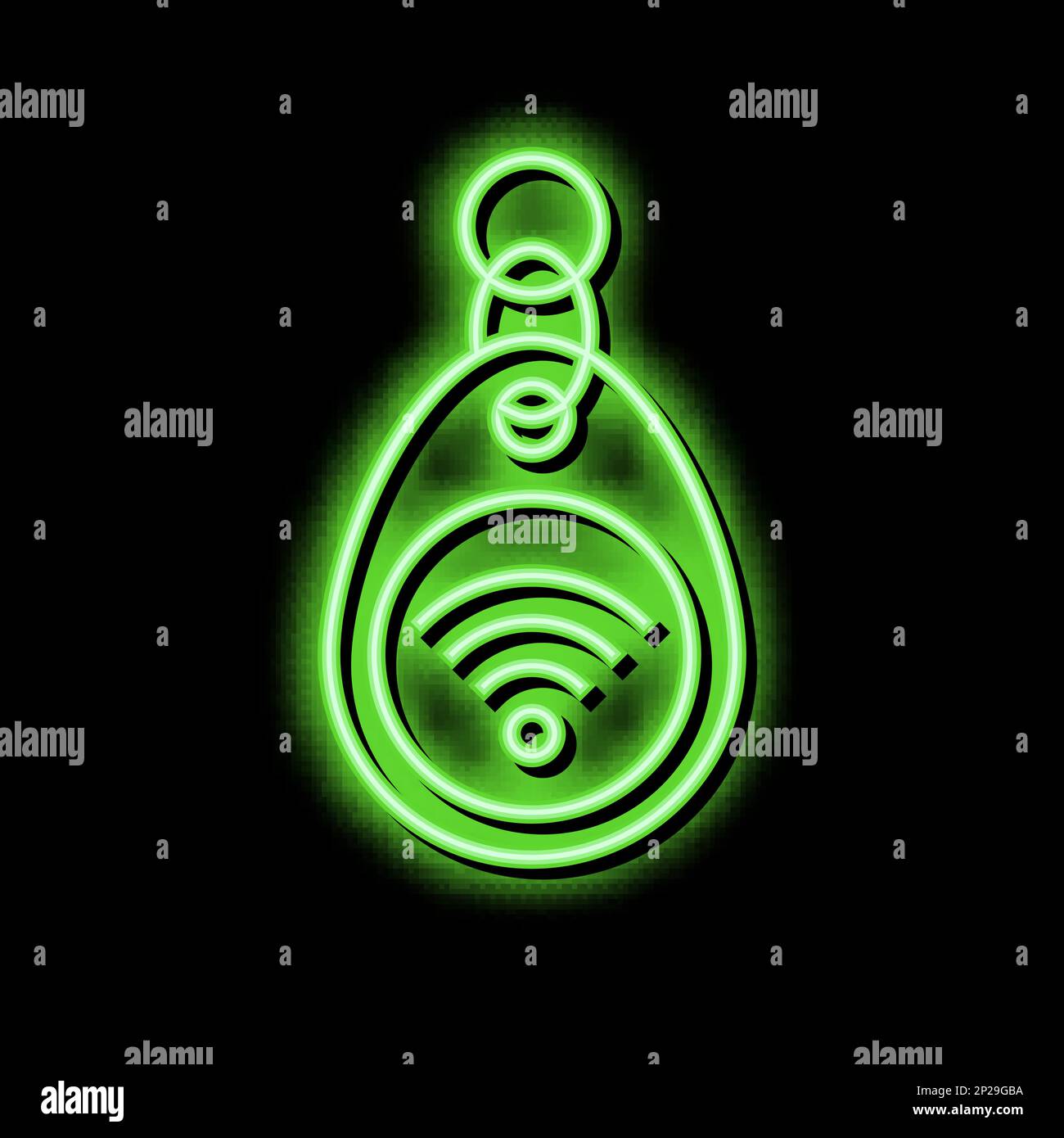 Trinket Rfid Neon Glow Icon Illustration Stock Vector Image And Art Alamy
