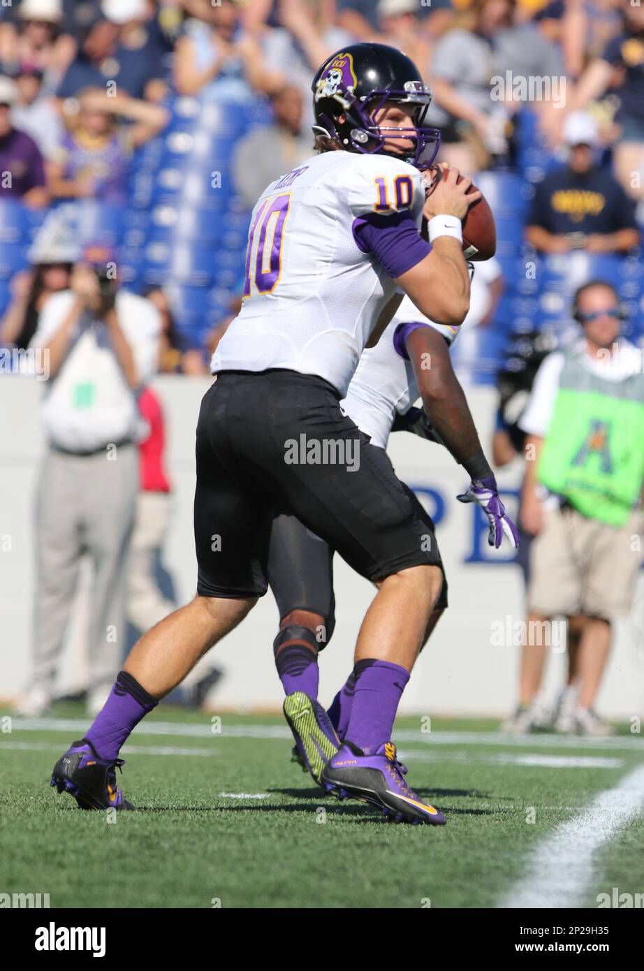 East Carolina Pirates Blake Kemp (10) during a game against the Navy ...