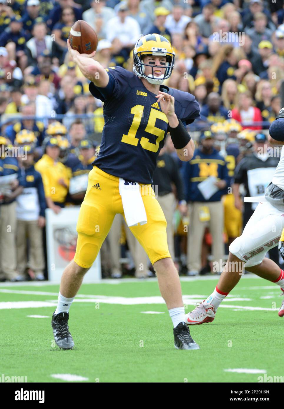 Michigan Wolverines Jake Rudock (15) during a game against the UNLV ...