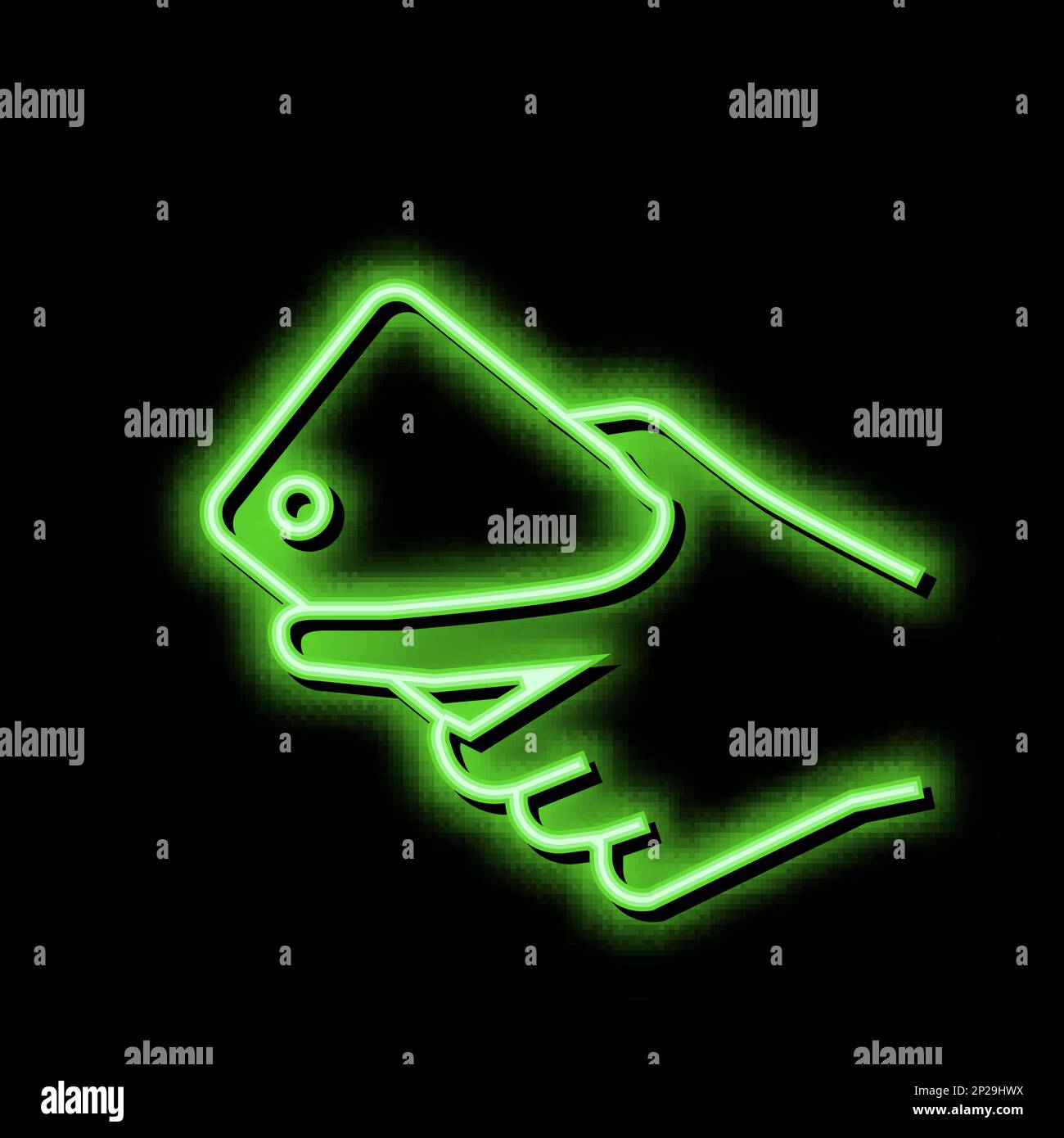 hand carrying smartphone neon glow icon illustration Stock Vector Image ...