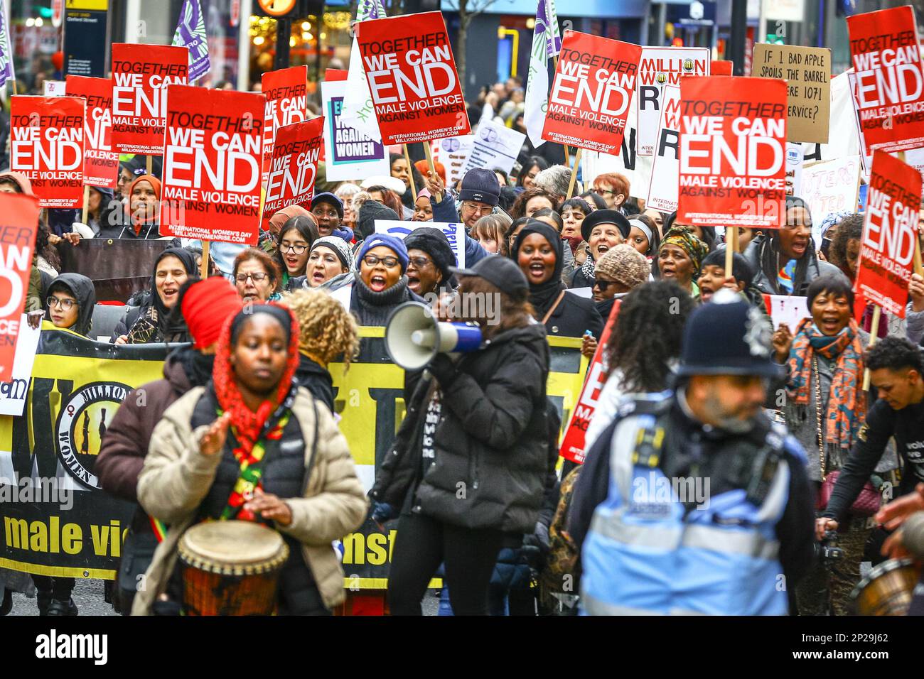 London, UK. 04th Mar, 2023. The annual Million Women Rise March ...