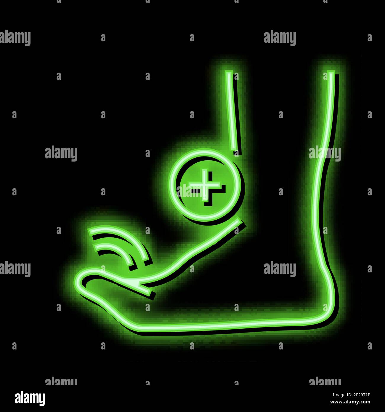 bending finger feet neon glow icon illustration Stock Vector Image ...