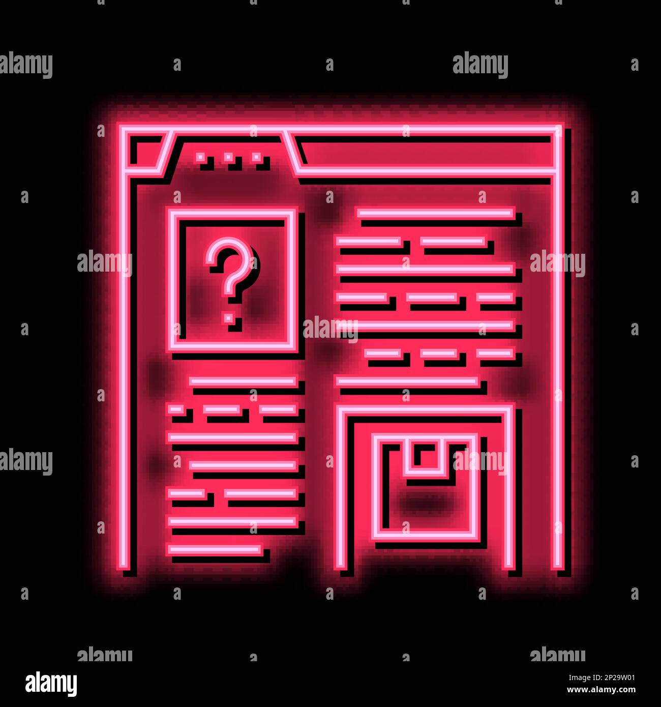 product characteristics and review neon glow icon illustration Stock ...