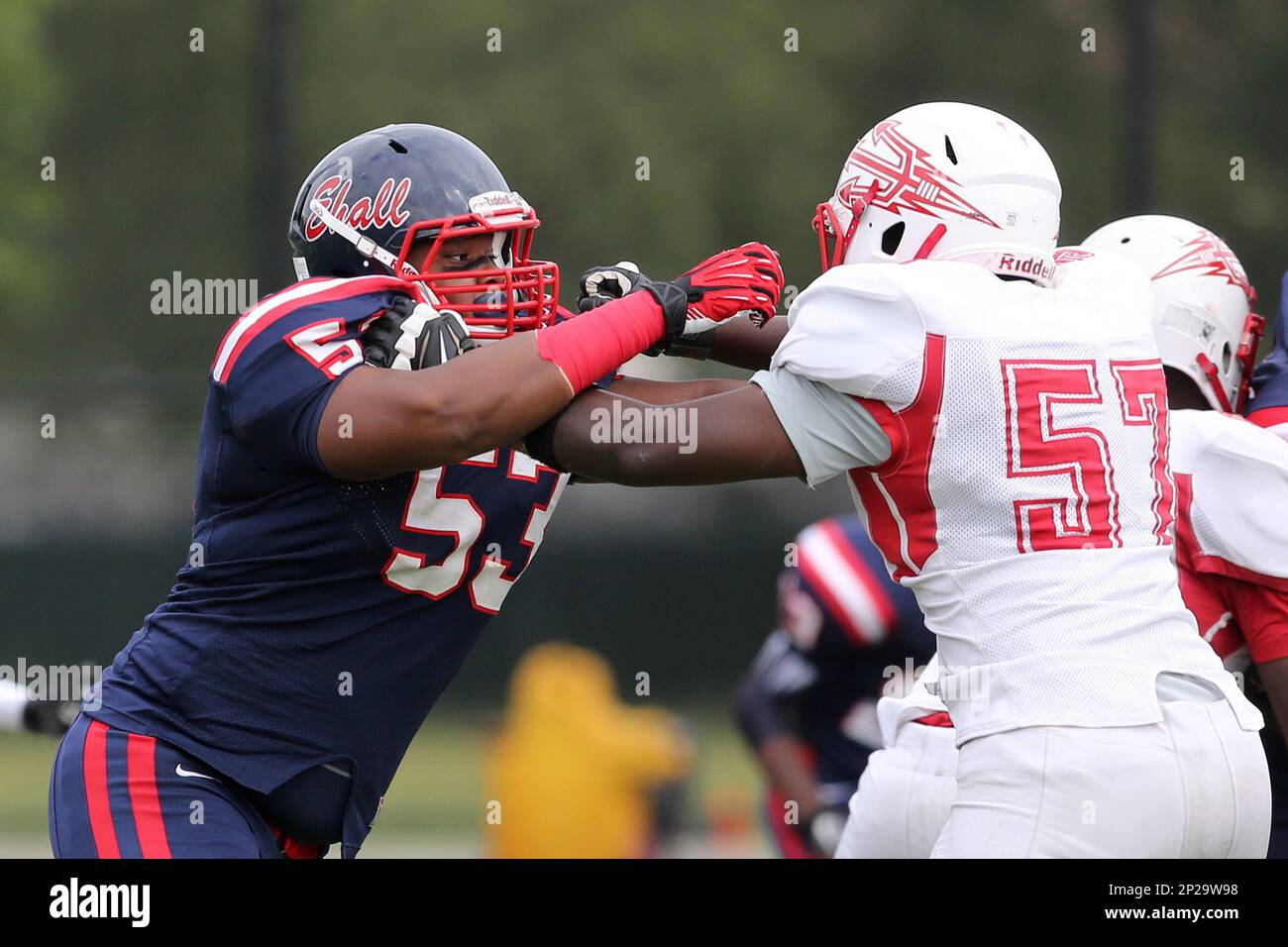 Erasmus Hall Dutchmen Selwin Wilks #53 in action against the Flushing ...
