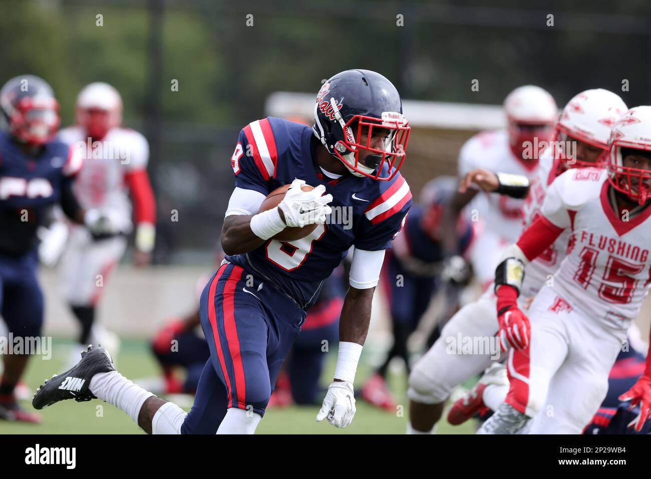 Erasmus Hall Dutchmen Jahquel Webb #9 in action against the Flushing ...