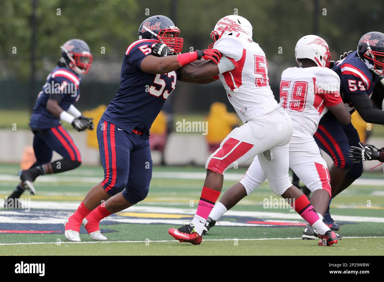 Erasmus Hall Dutchmen Selwin Wilks #53 in action against the Flushing ...
