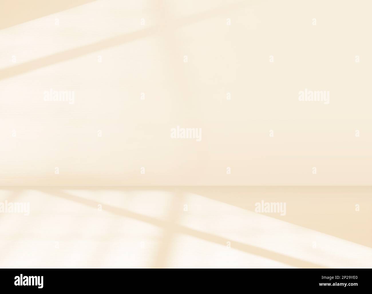 Minimal interior of empty room with blank beige wall, floor and light ...