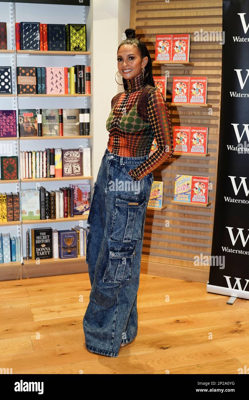 Alesha Dixon at a book signing of her new children's book Luna Wolf ...