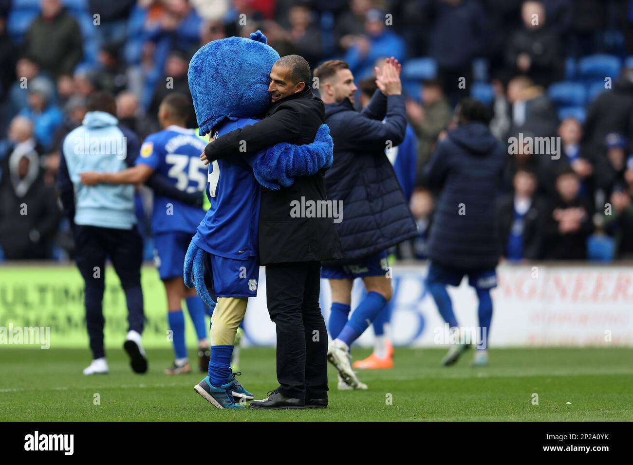 Cardiff, UK. 04th Mar, 2023. Sabri Lamouchi, the manager of Cardiff ...