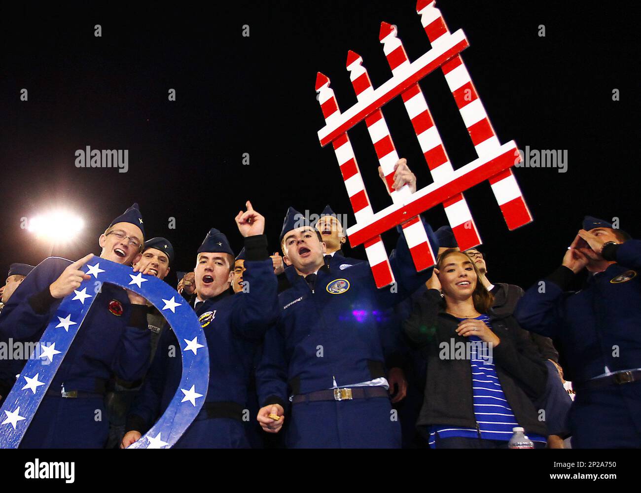 October 10 2015: Air Force fans during a Mountain West Conference match ...